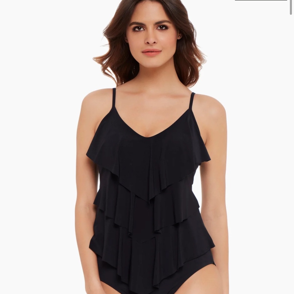 Magicsuit Black Tankini Top Miraclesuit Bathing Suit - Gem